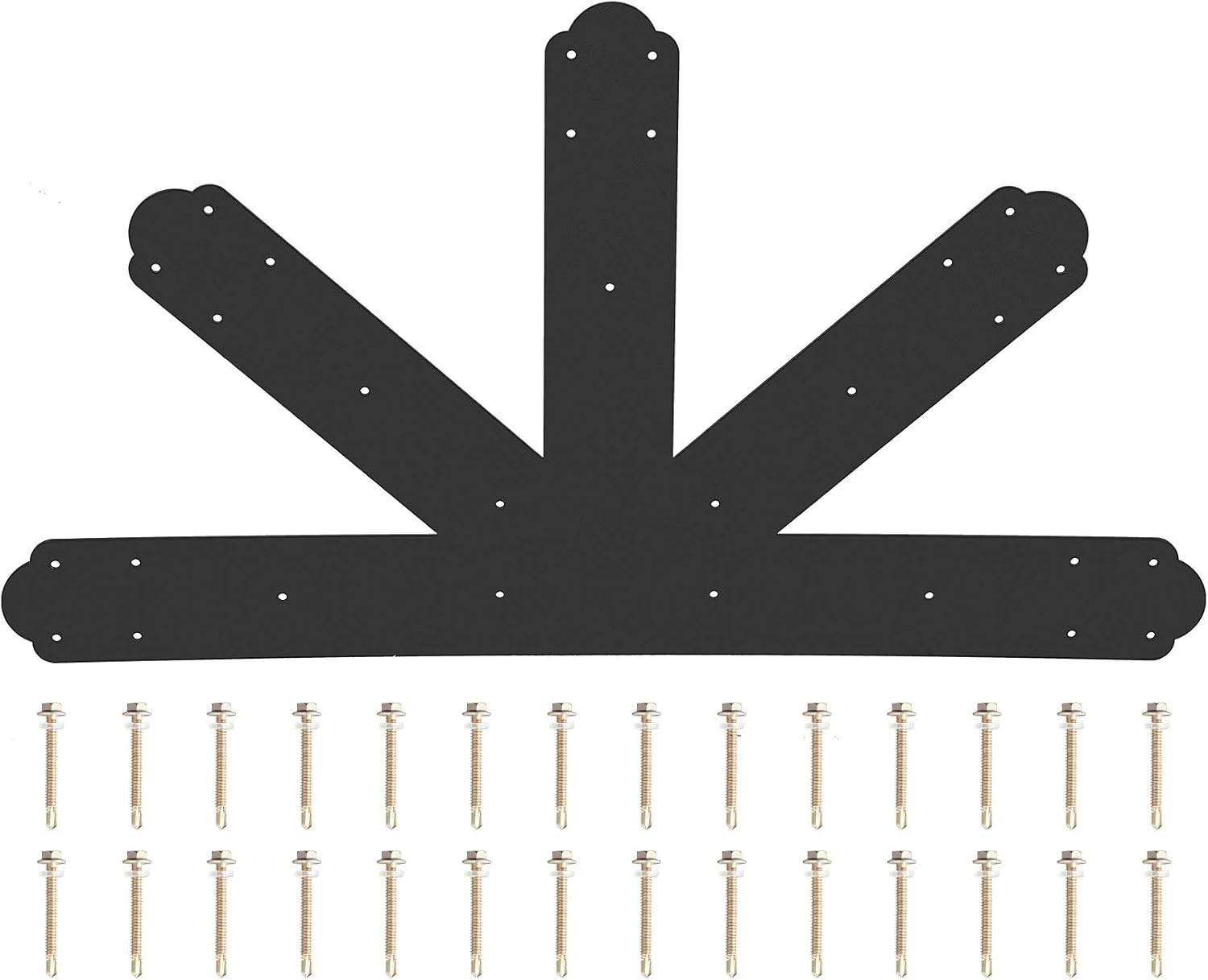 Black Powder Coated Steel Truss Connector Plates 4Mm For Wooden Beam